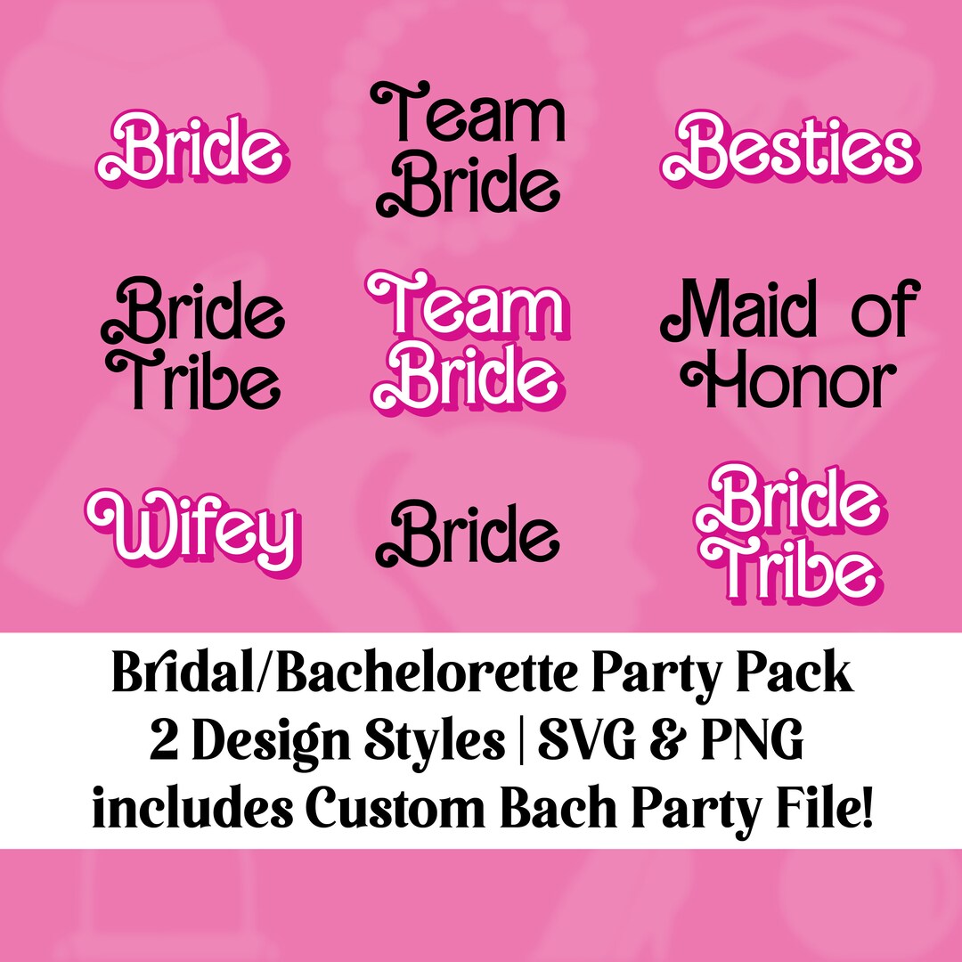 Custom Doll Font Bachelorette Party SVG Bundle Bachelorette - Etsy