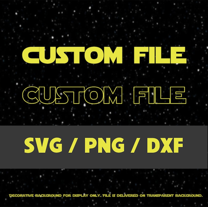 Custom Star War Font SVG PNG Custom Star Wars Digital File - Etsy