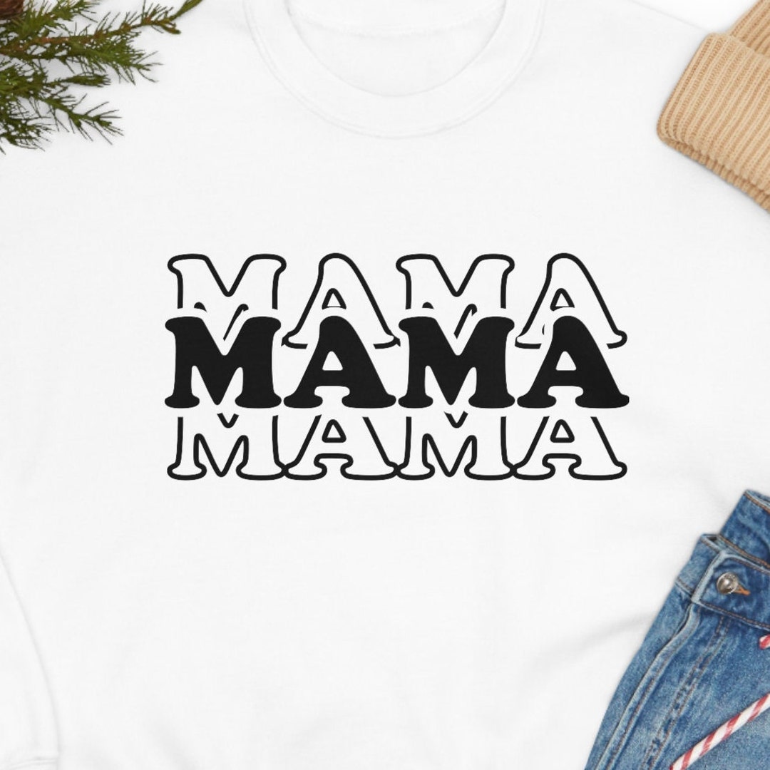 Mama SVG Font Retro Mama Sweatshirt SVG PNG Mama Tshirt Mama Font Cut ...