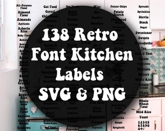 Kitchen Label SVG PNG Handwritten Font Kitchen Organization Labels ...