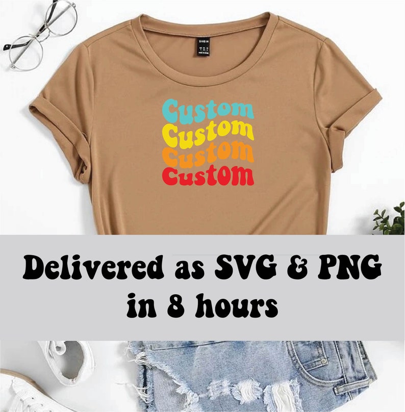 Custom Retro Wavy Font SVG PNG Personalized Retro Wavy Font Retro Font ...