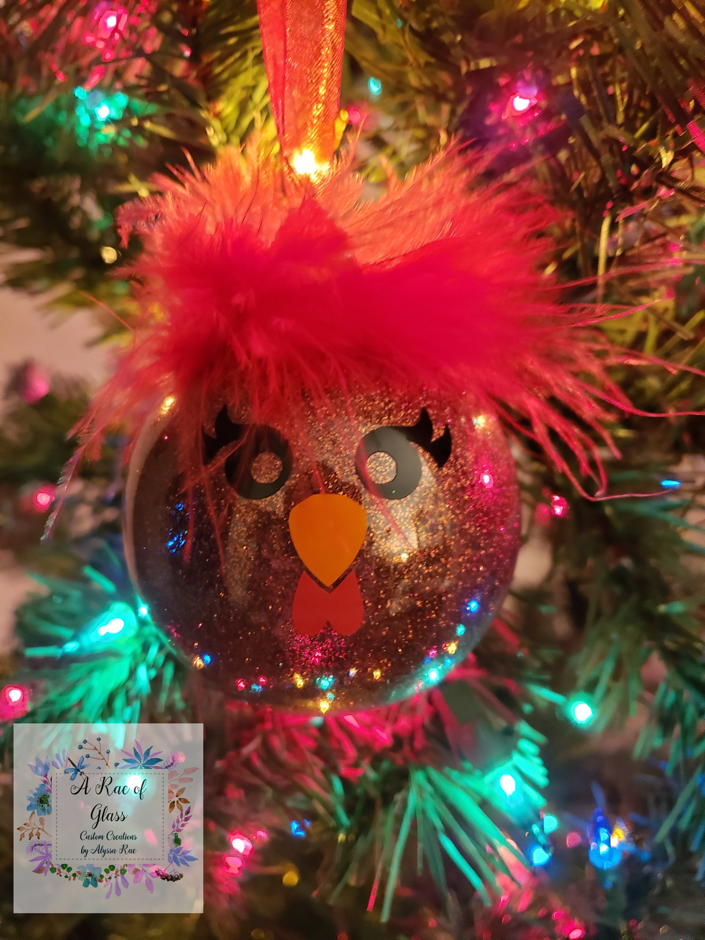 Chicken Ornament, Cute Chicken, Farm Ornament, Animal Ornament, Custom ...