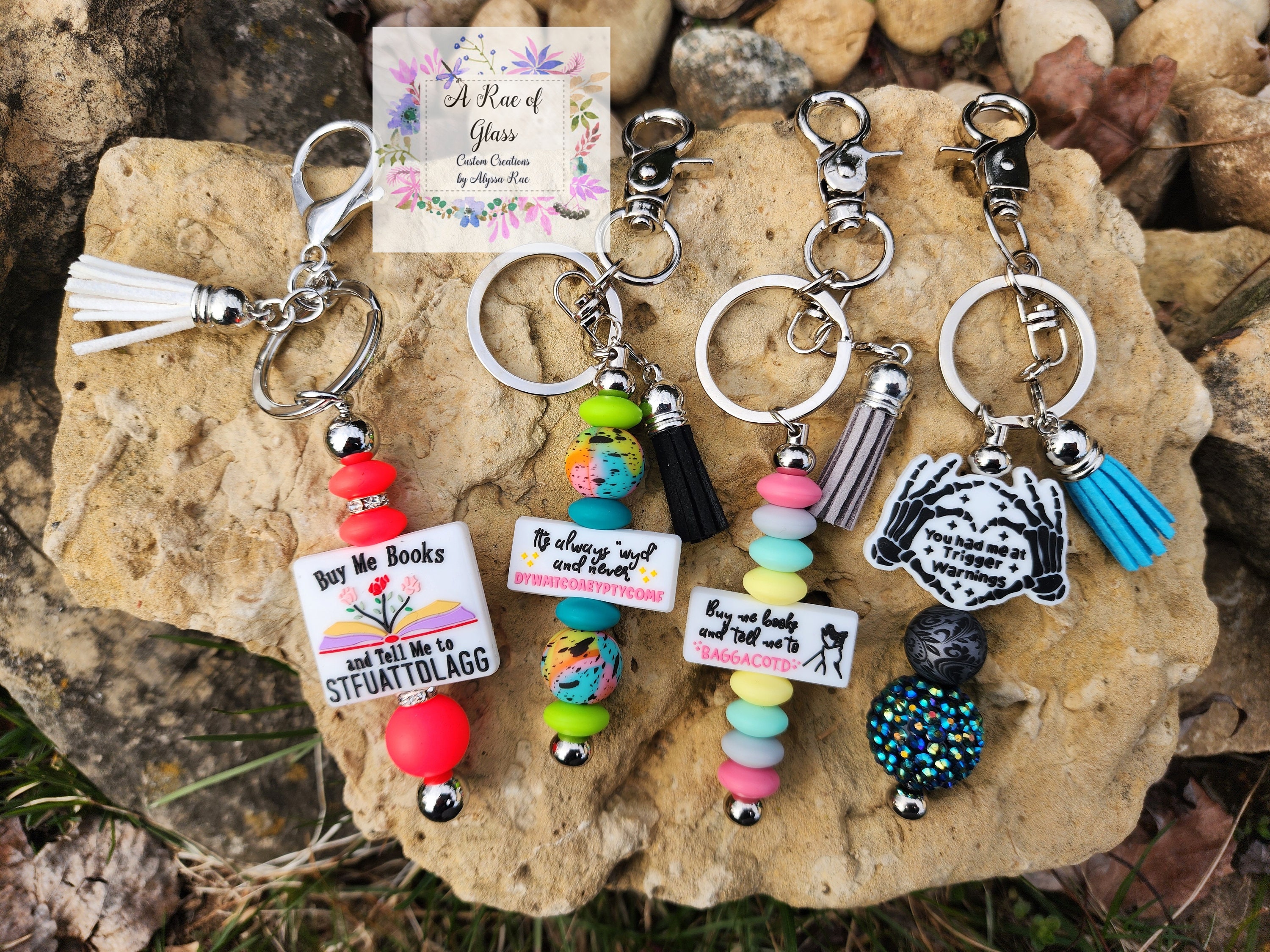 Spicy Book Keychain/ Spicy Book Club/ Sassy Book Keychain/beaded ...