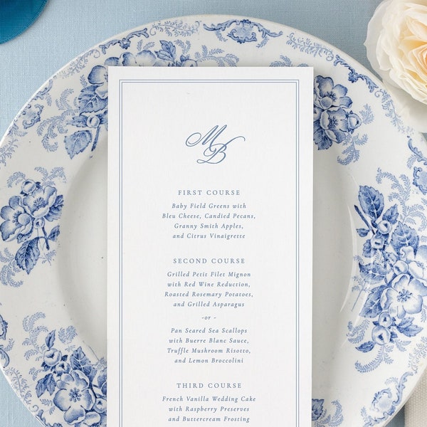 Simple Wedding Menu - Etsy