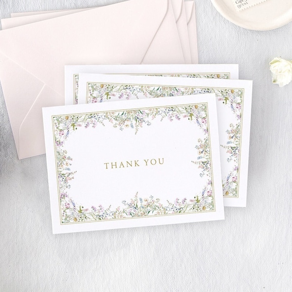 Thank You Card Set - Etsy