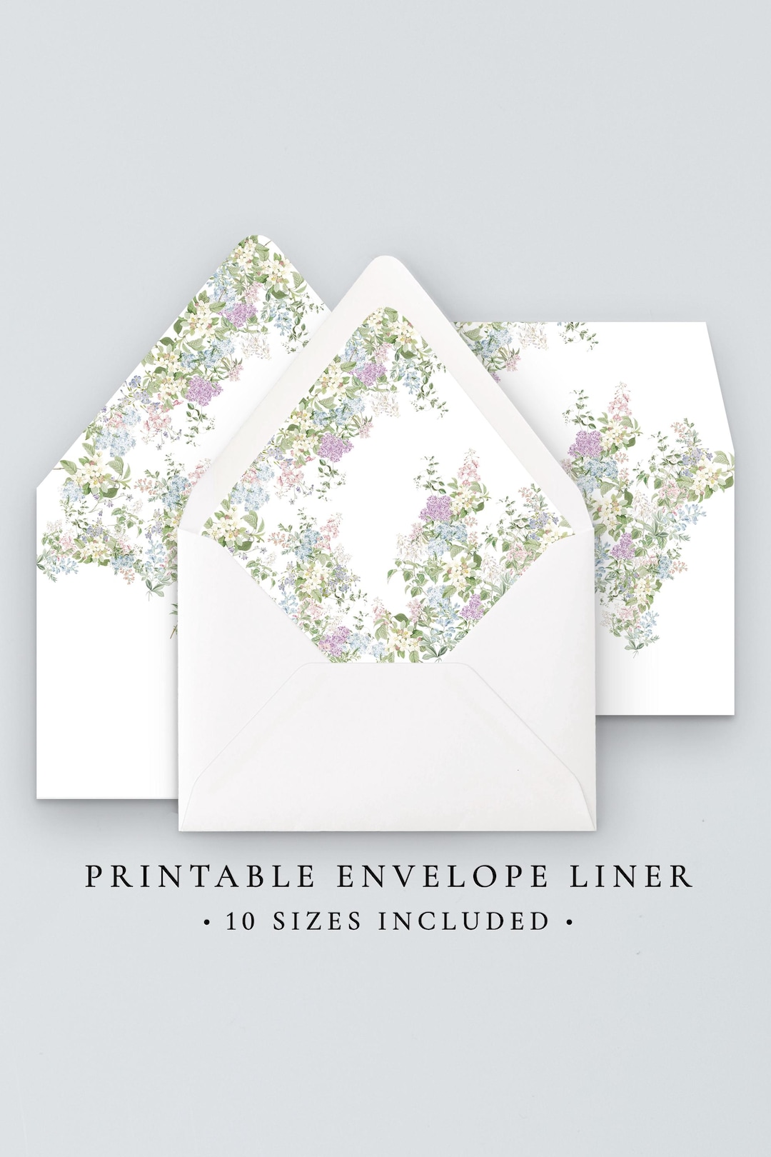 Printable Envelope Liner Template Instant Download, Botanical Envelope ...