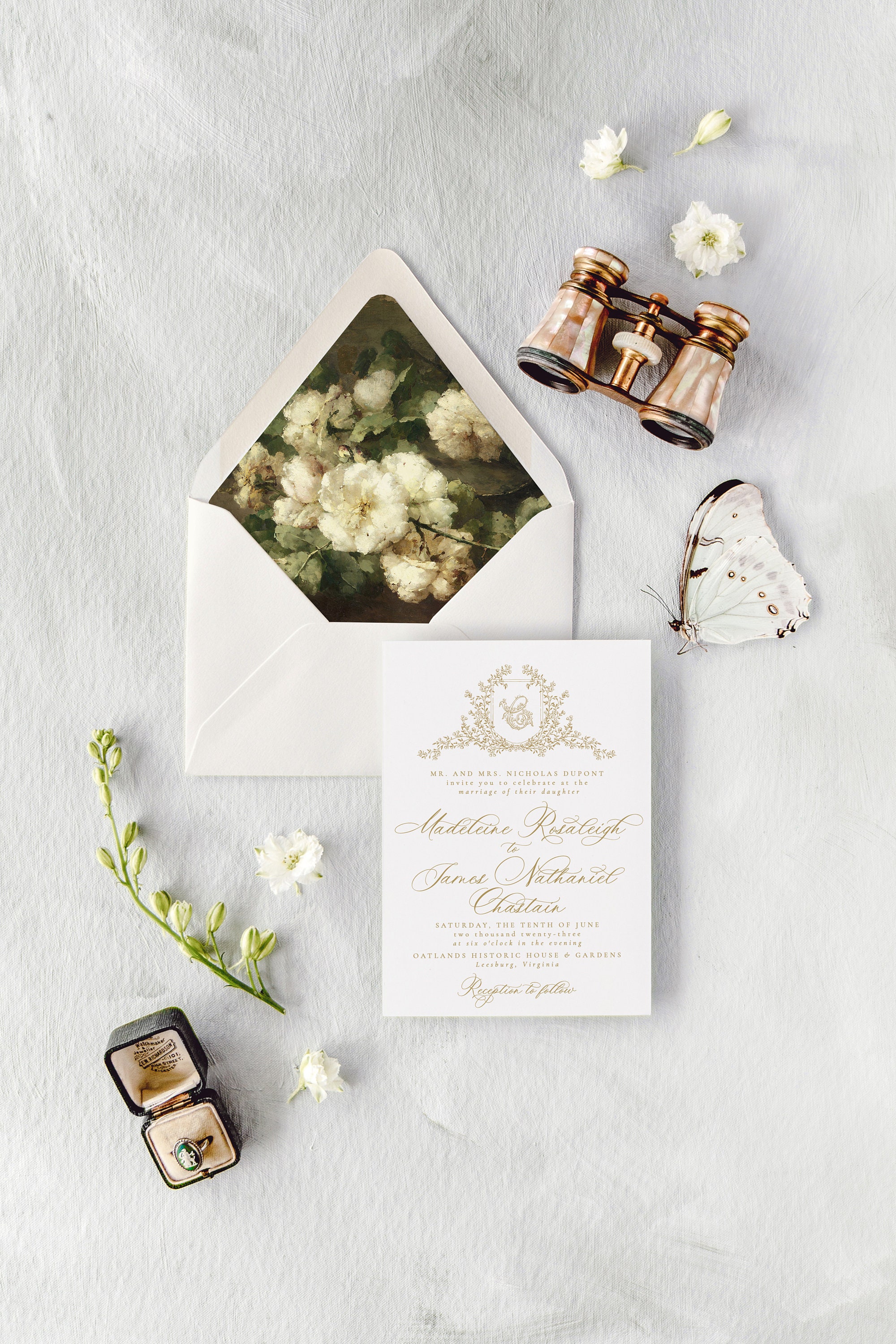 Ivory Floral Lined Envelopes for Wedding Fine Art Wedding - Etsy