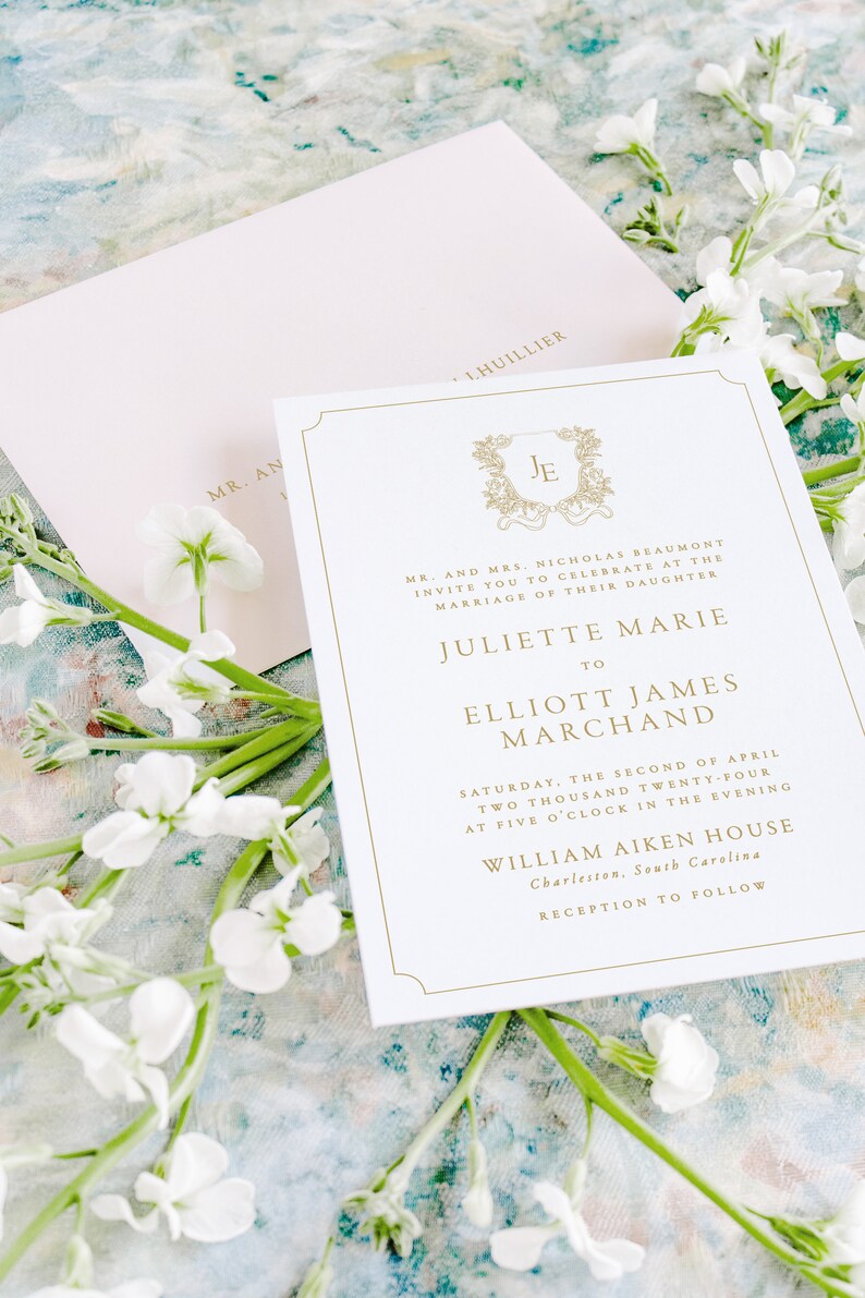 Modern Classic Wedding Invitation Suite, Traditional Wedding ...