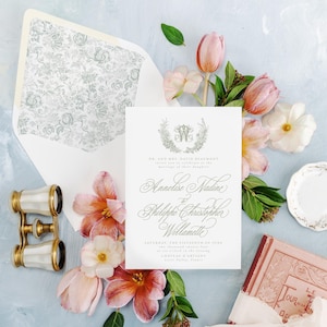 Classic Wedding Invitation Regency, Elegant Wedding Invitations With ...