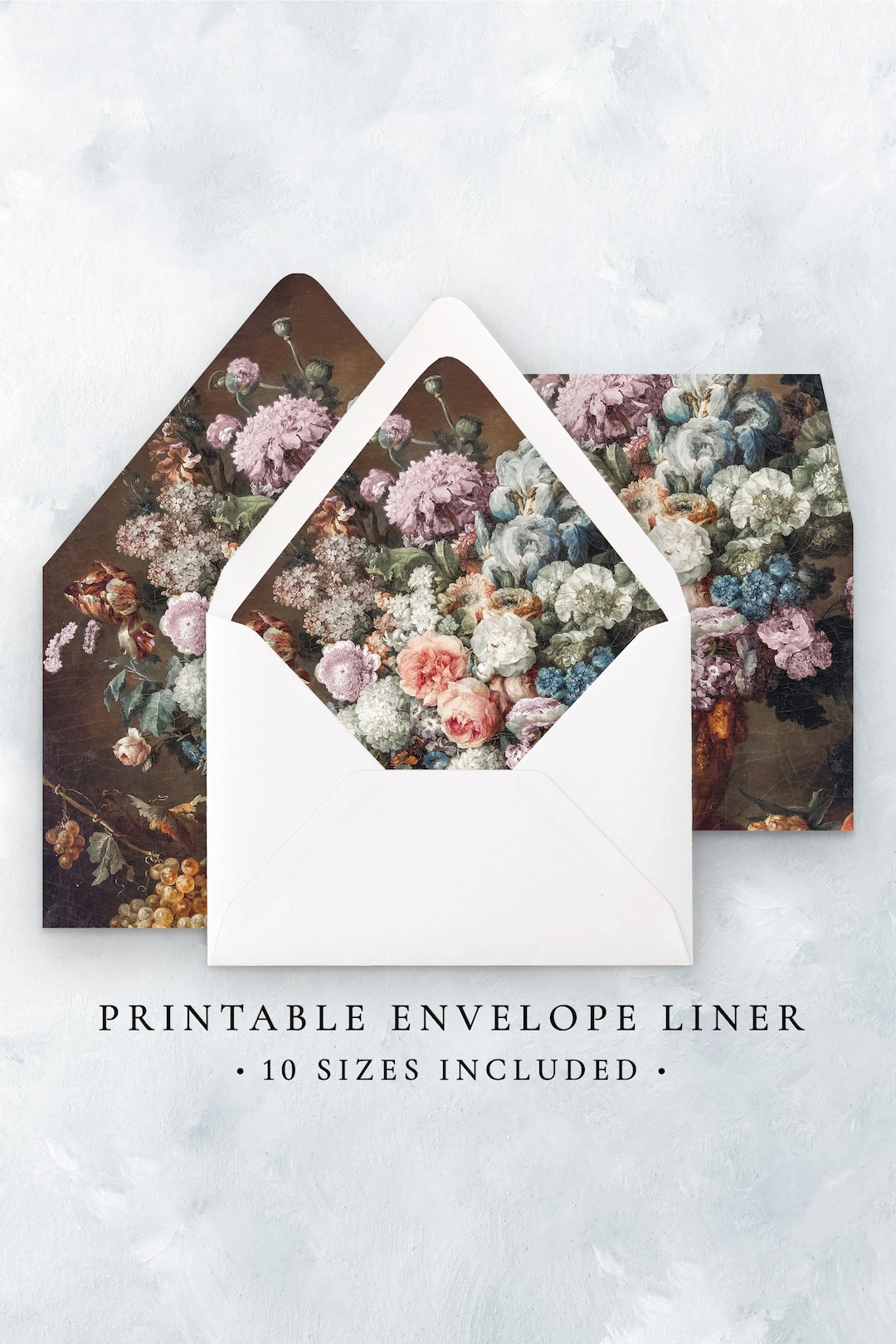 Printable Envelope Liner Template Instant Download, Floral Wedding ...
