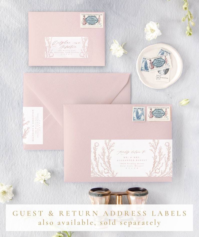 Fine Art Wedding Envelopes Elegant Wedding Invitation | Etsy