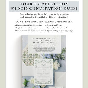 Printable English Regency Wedding Invitation Template, Floral Wedding ...
