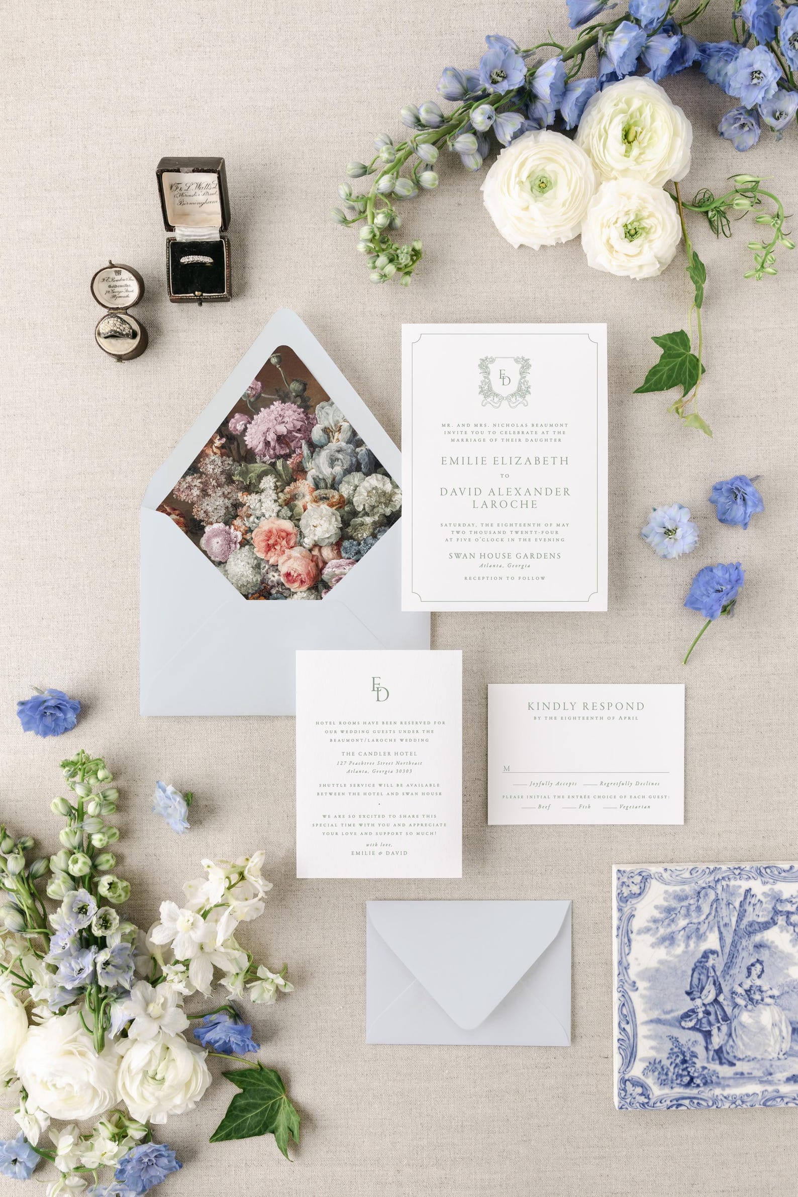 Modern Classic Wedding Invitation Suite, Traditional Wedding ...