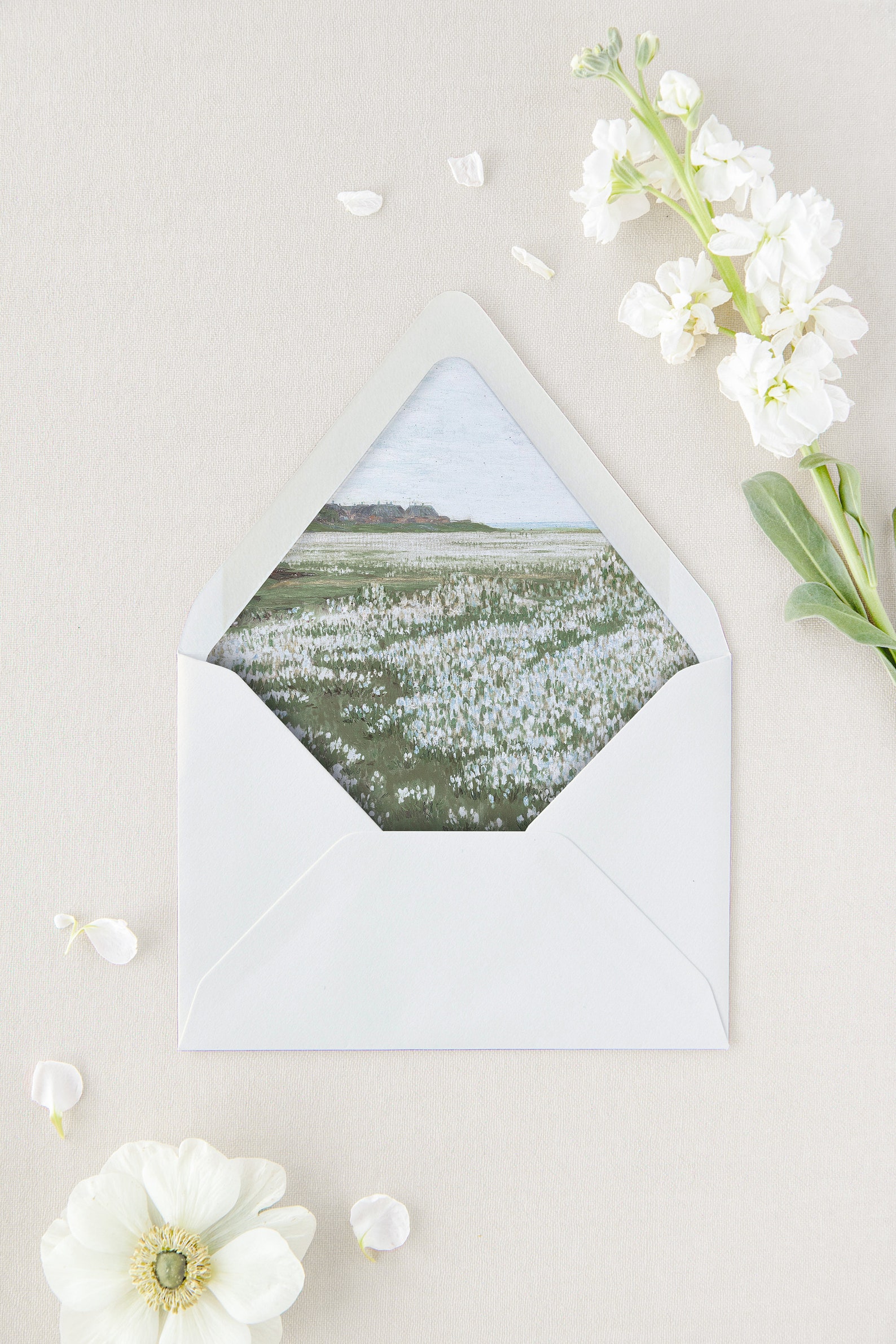 Lined Wedding Invitation Envelopes Classic Painting Envelope - Etsy