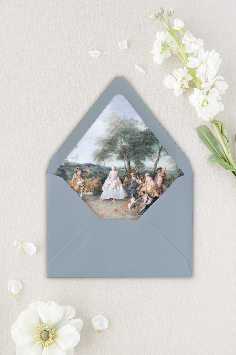 French Vintage Art Lined Envelopes Fine Art Wedding - Etsy