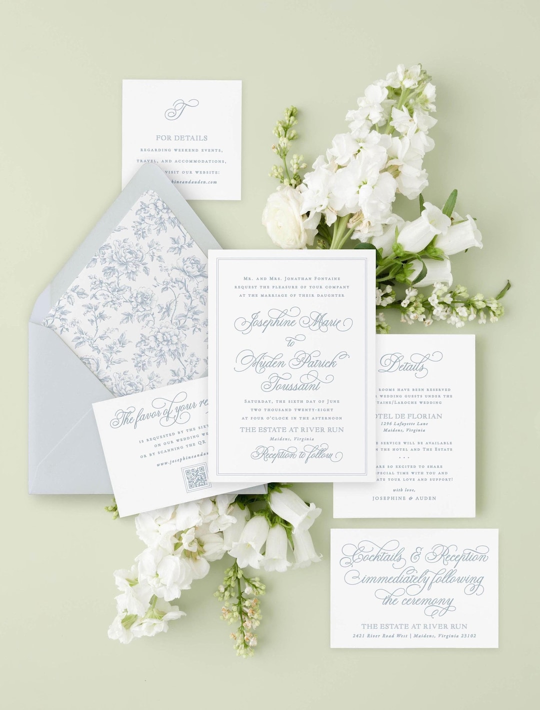 Classic Wedding Invitation Regency, Elegant Calligraphy Wedding ...