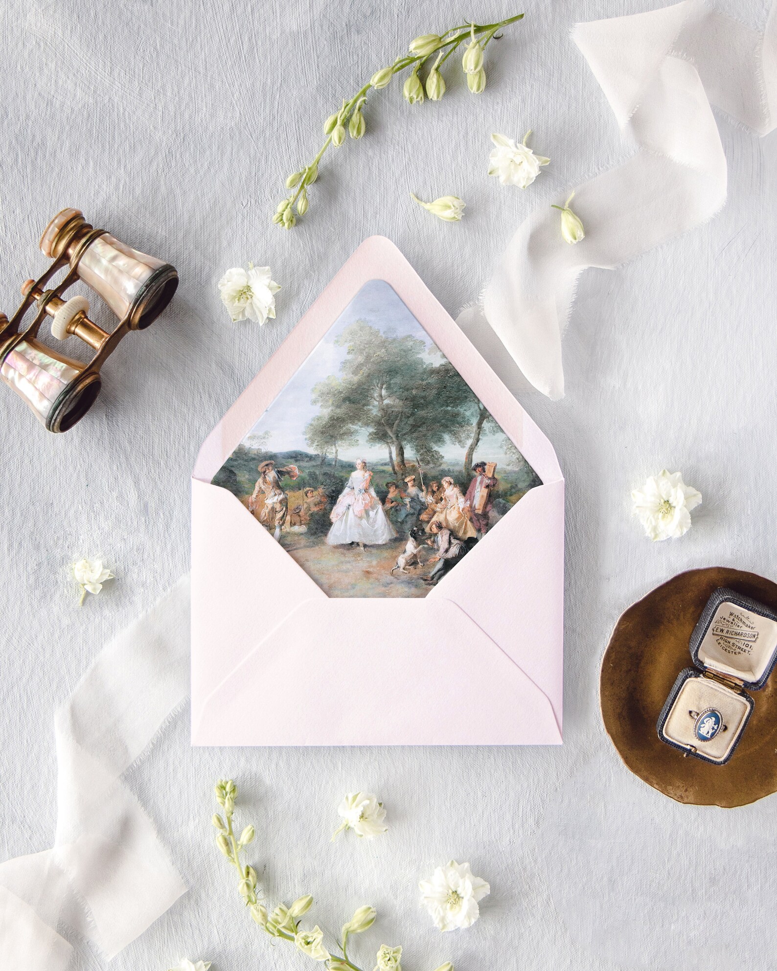 French Vintage Art Lined Envelopes Fine Art Wedding - Etsy