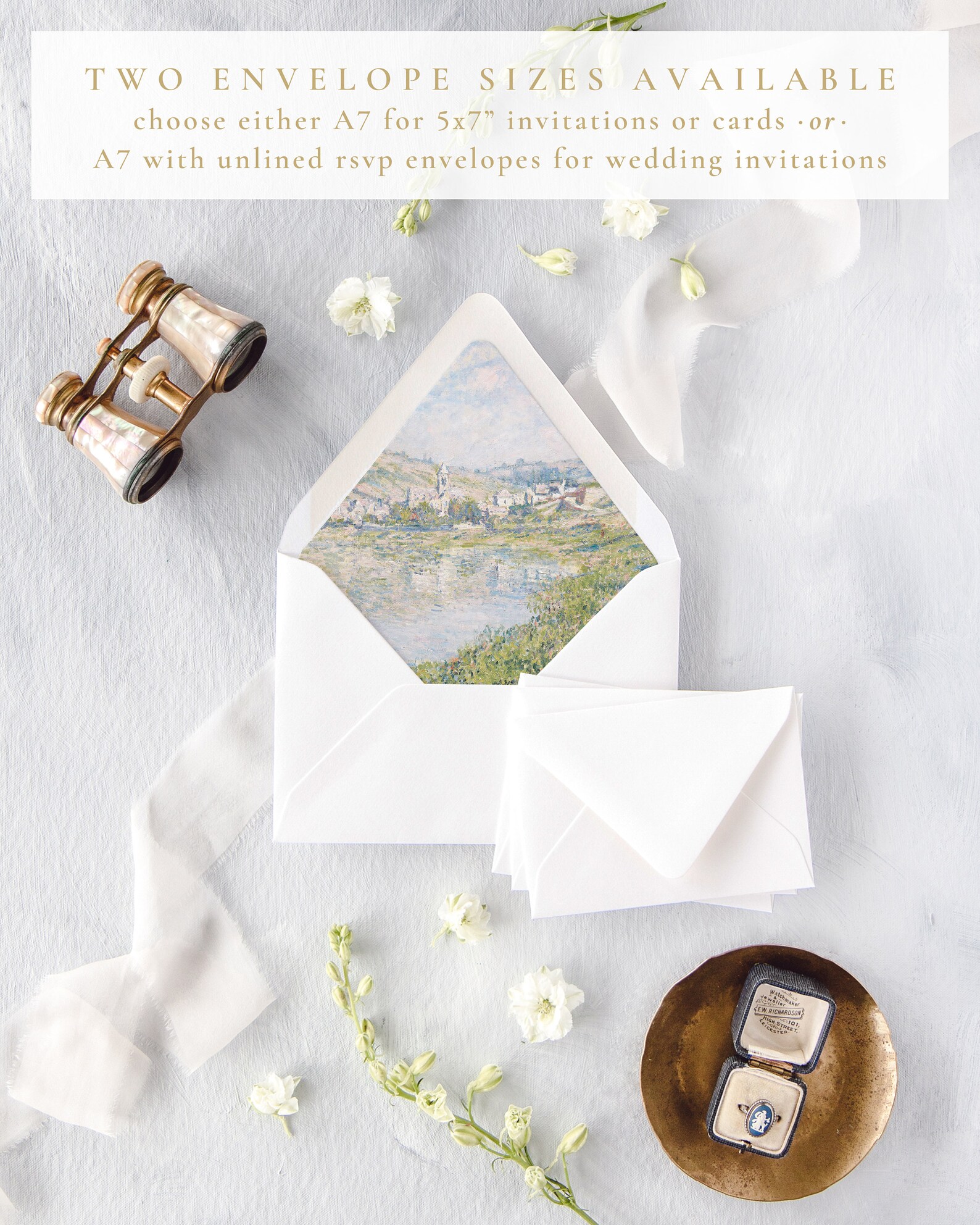 Monet Painting Lined Envelopes for Wedding Fine Art Wedding - Etsy