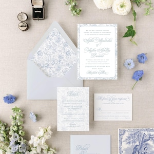 Sage Green Floral Wedding Invitation, Traditional Wedding Invitations ...