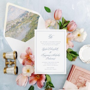 Monet Painting Lined Envelopes for Wedding, Fine Art Wedding Invitation ...