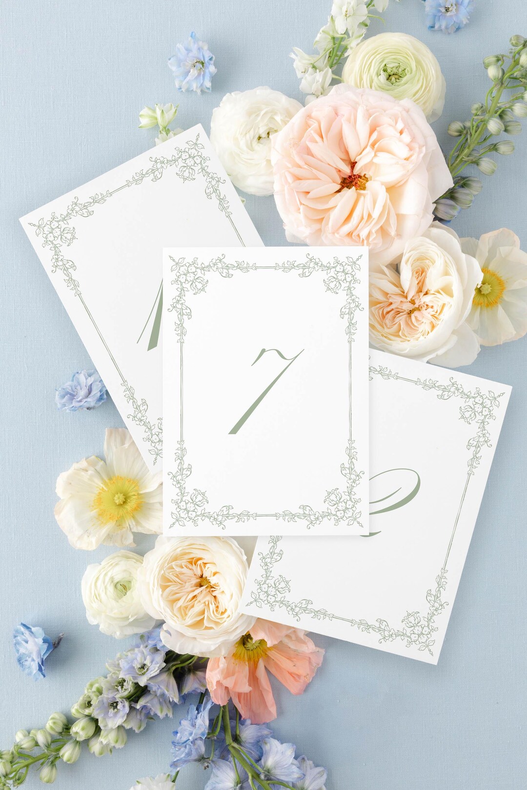 Sage Green Table Numbers Wedding Decor Instant Download Wedding Sign ...