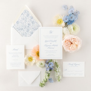 Classic Wedding Invitation With Monogram, Elegant Wedding Invitations ...