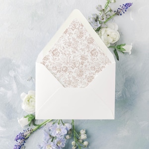 Pink Floral Envelope Liner Template Instant Download, Printable ...