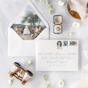 French Vintage Art Lined Envelopes, Fine Art Wedding Envelopes, Elegant ...