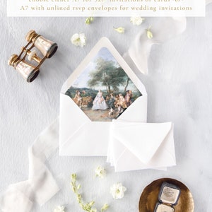 French Vintage Art Lined Envelopes, Fine Art Wedding Envelopes, Elegant ...