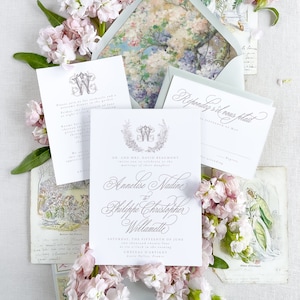 Classic Wedding Invitation Regency, Elegant Wedding Invitations With ...