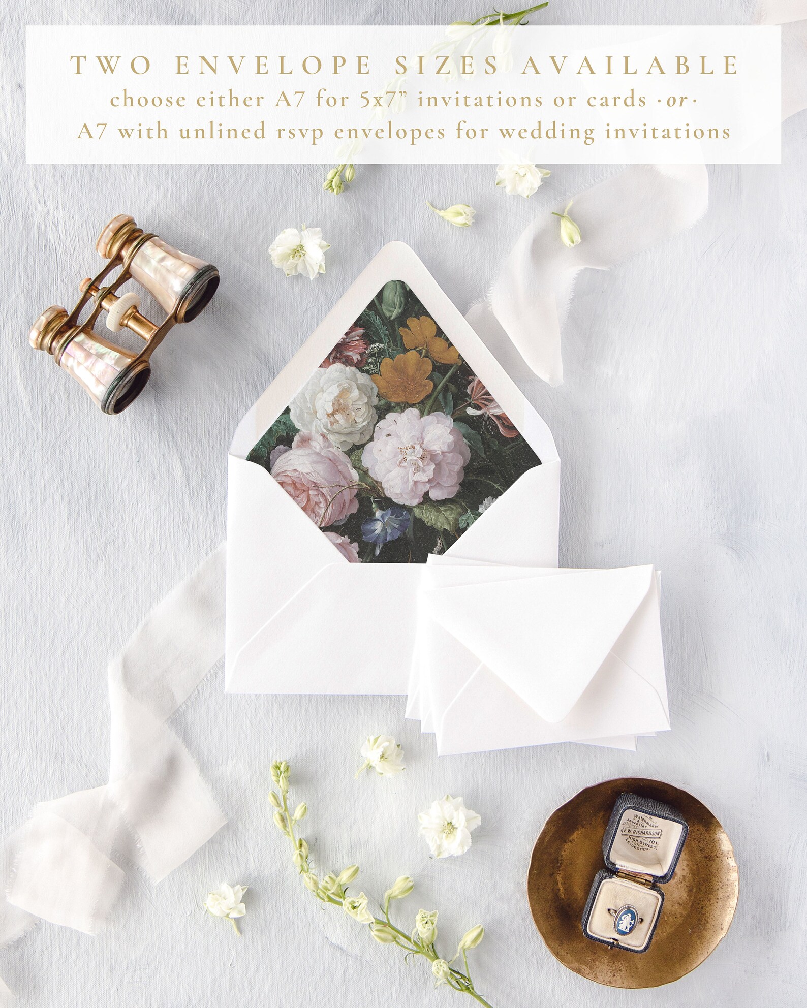 Dark Floral Wedding Invitation Envelopes Modern Envelope - Etsy