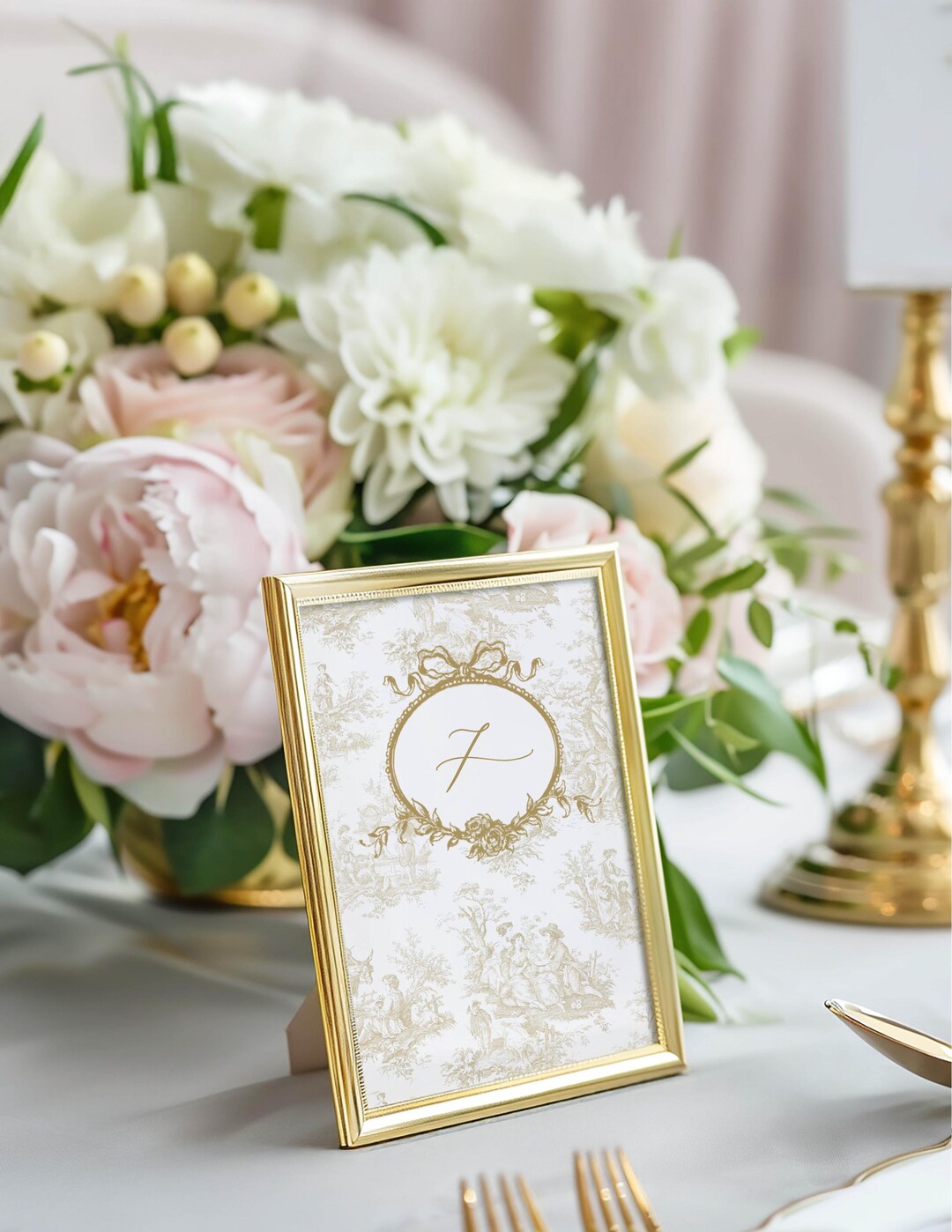 Gold Rococo Wedding Table Numbers Digital Download Wedding Templates ...