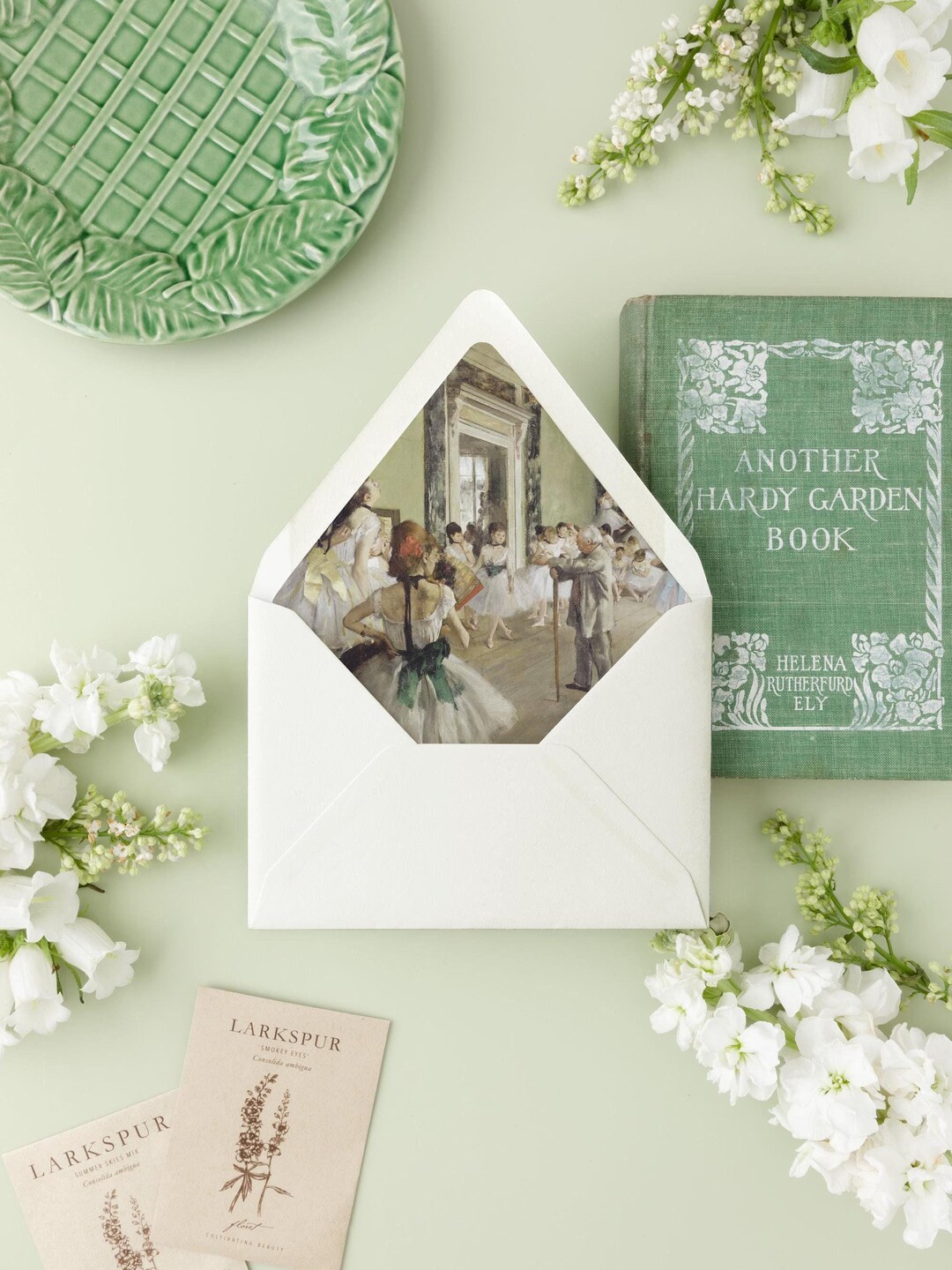 Degas the Ballet Class Wedding Envelopes, Lined Envelopes With Painting, Fine Art Lined Envelope ...