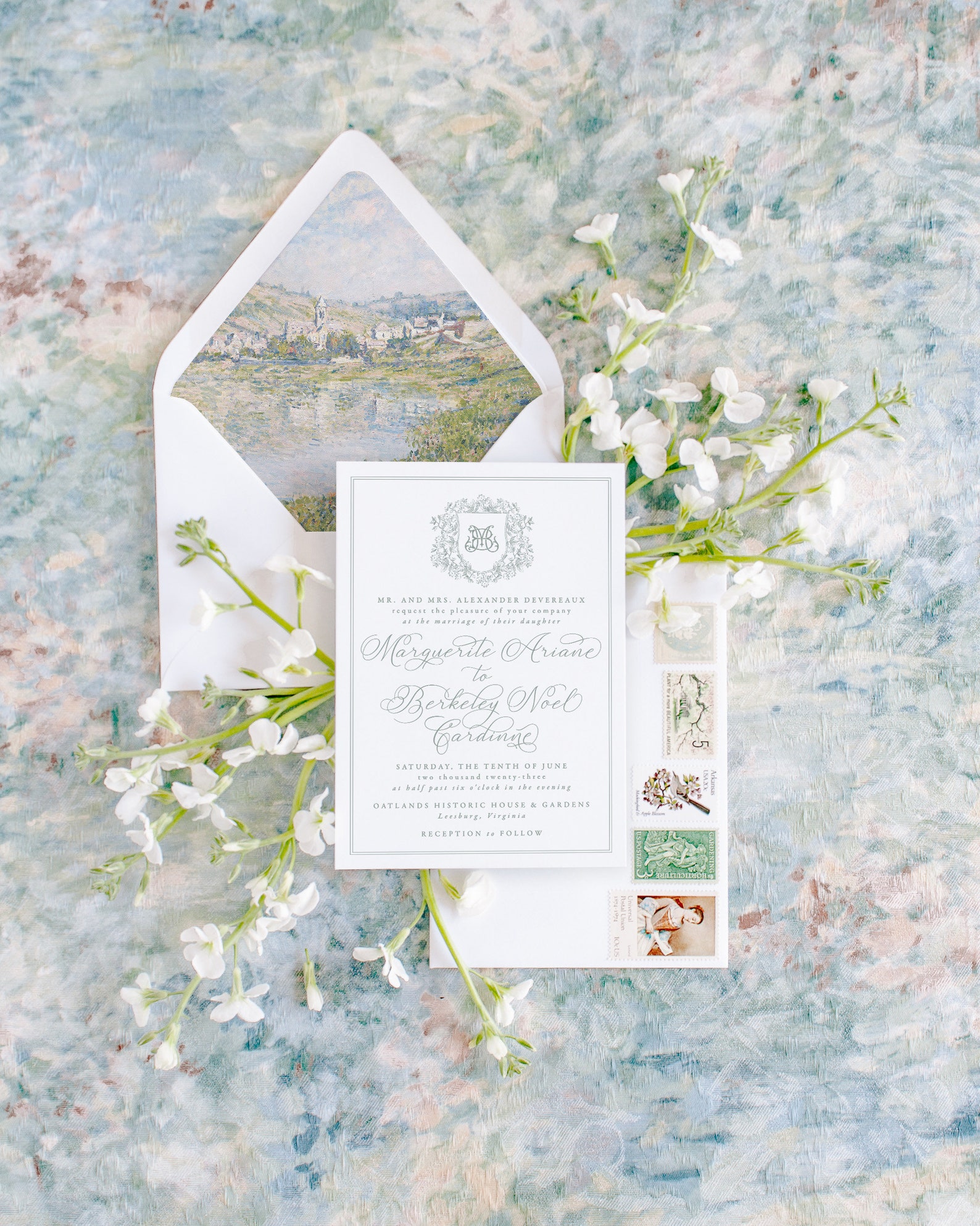 Monet Painting Lined Envelopes for Wedding Fine Art Wedding - Etsy