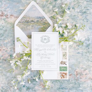 Monet Painting Lined Envelopes for Wedding, Fine Art Wedding Invitation ...