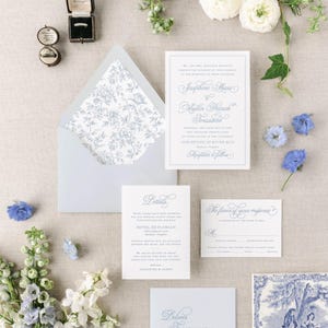 Classic Wedding Invitation Regency, Elegant Calligraphy Wedding ...