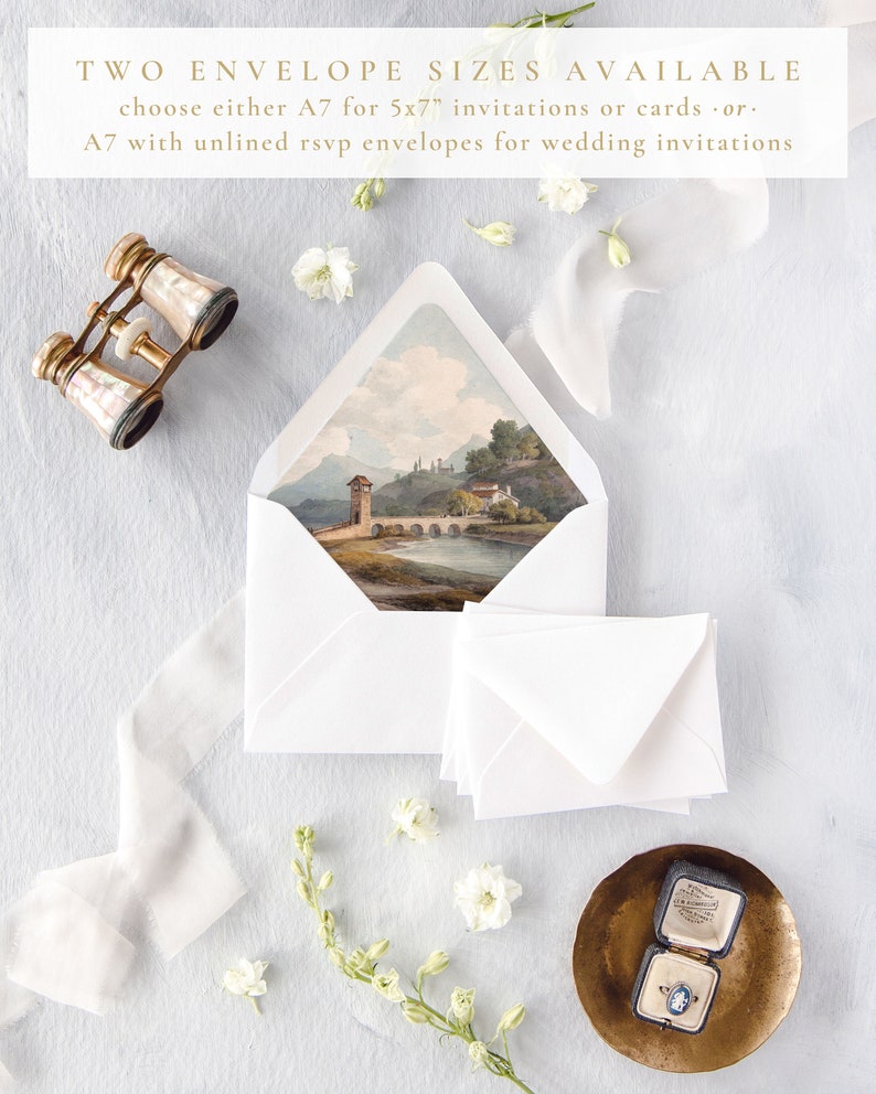 Fine Art Wedding Invitation Envelopes Elegant Wedding - Etsy