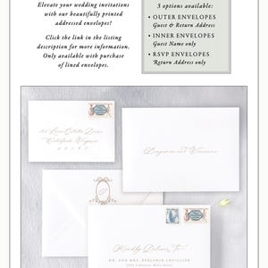 Lined Wedding Invitation Envelopes With Forest Painting, River Artwork ...