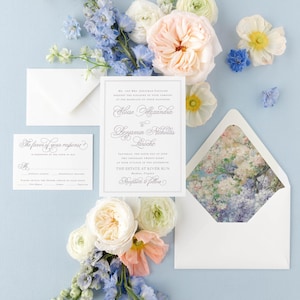 Classic Wedding Invitation Regency, Elegant Calligraphy Wedding ...