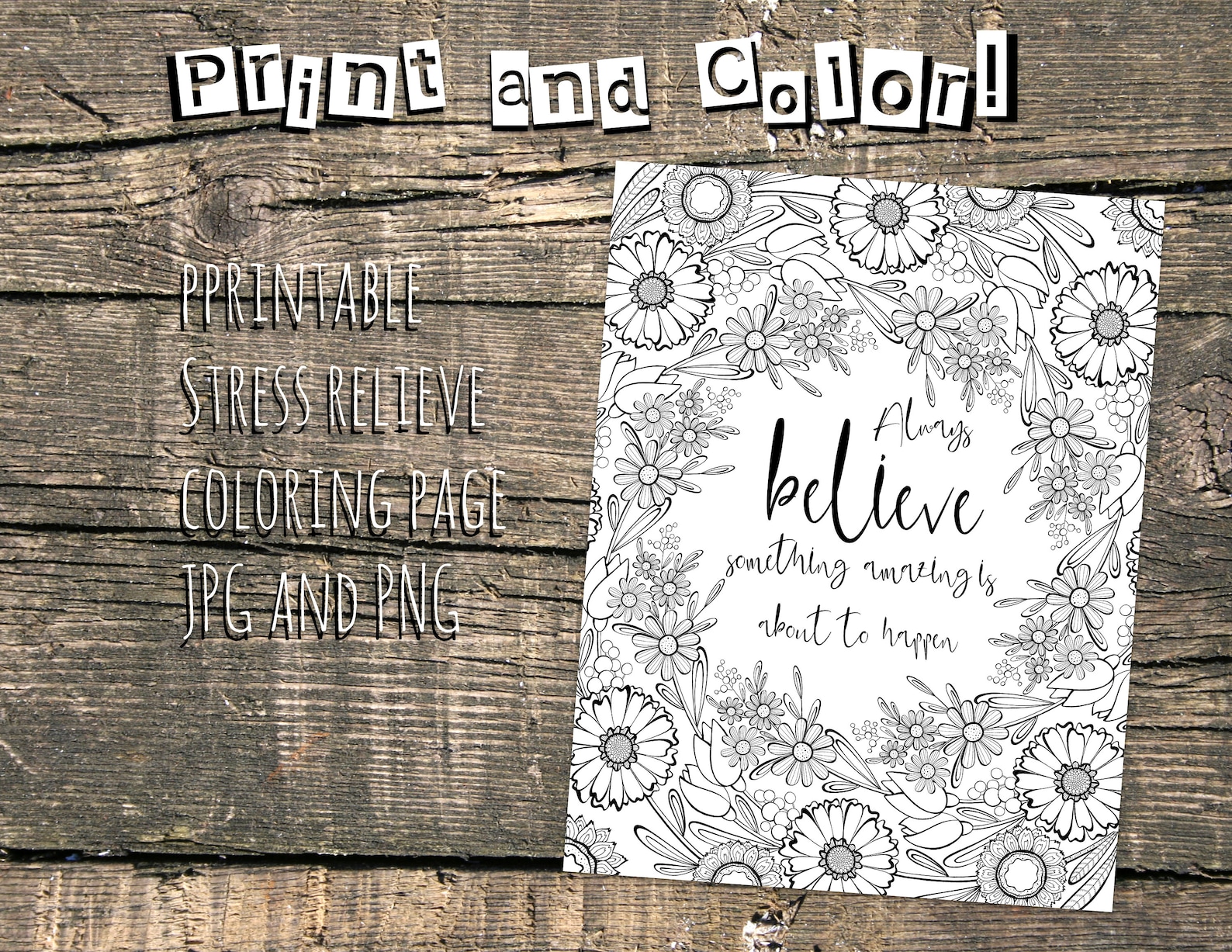 Stress Relieve Coloring Page. Printable Doodle Adult Coloring Book Page ...