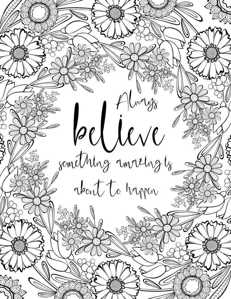 Stress Relieve Coloring Page. Printable Doodle Adult Coloring Book Page ...