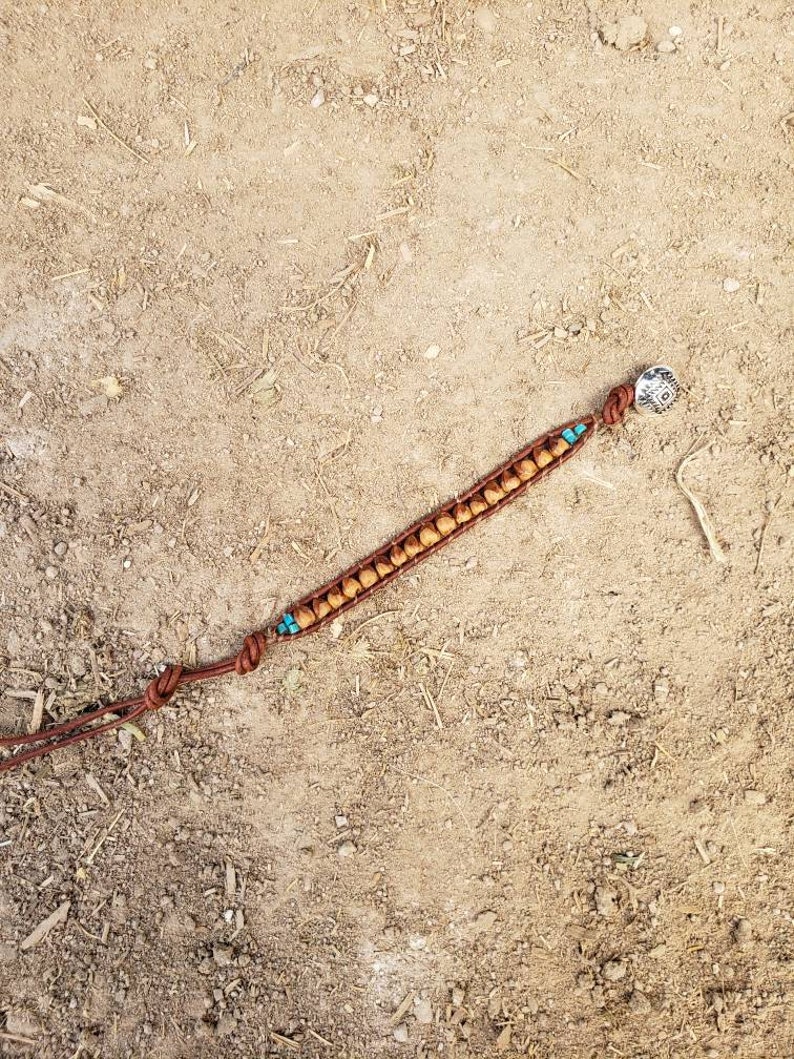 Juniper Berry Seed Bracelet With Turquoise - Etsy