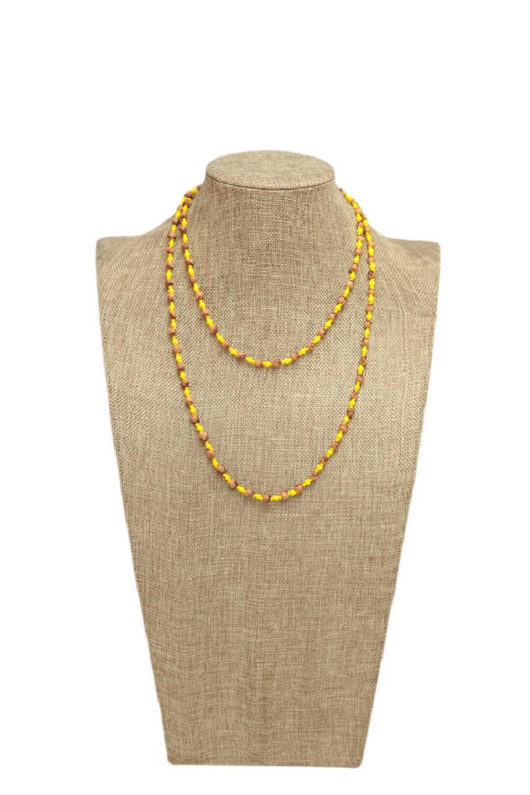 46" Yellow Color Long Single Strand Juniper Berry Seed Necklace - Etsy