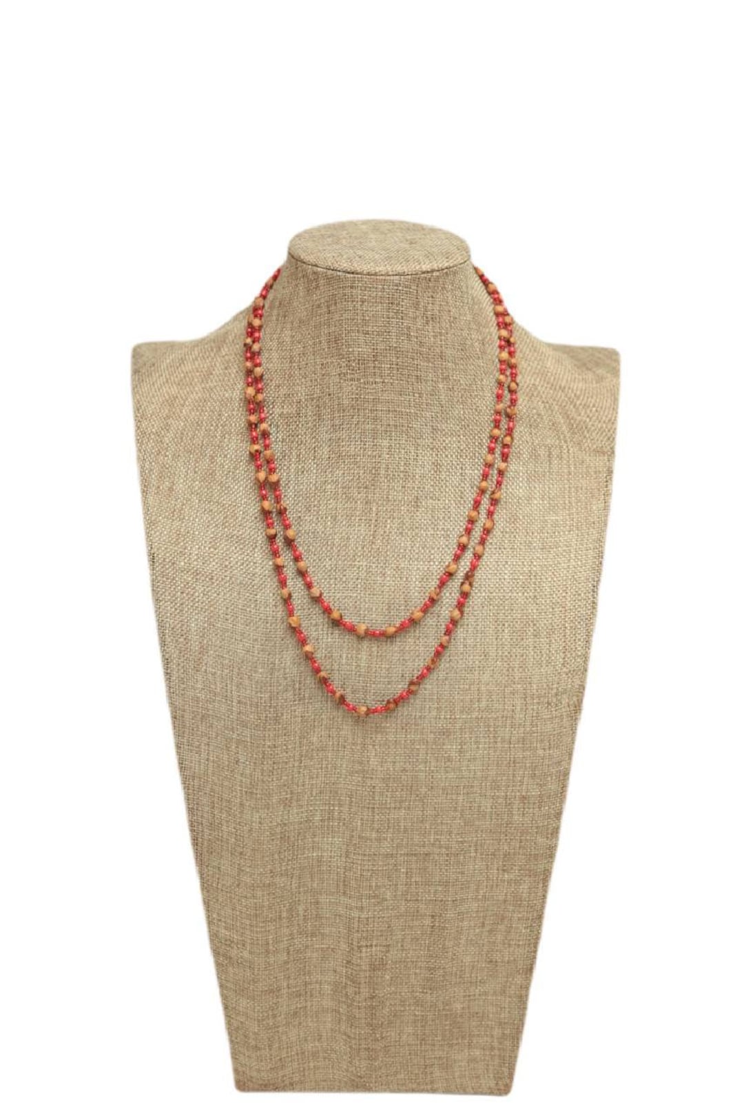 46" Red Color Long Single Strand Juniper Berry Seed Necklace - Etsy