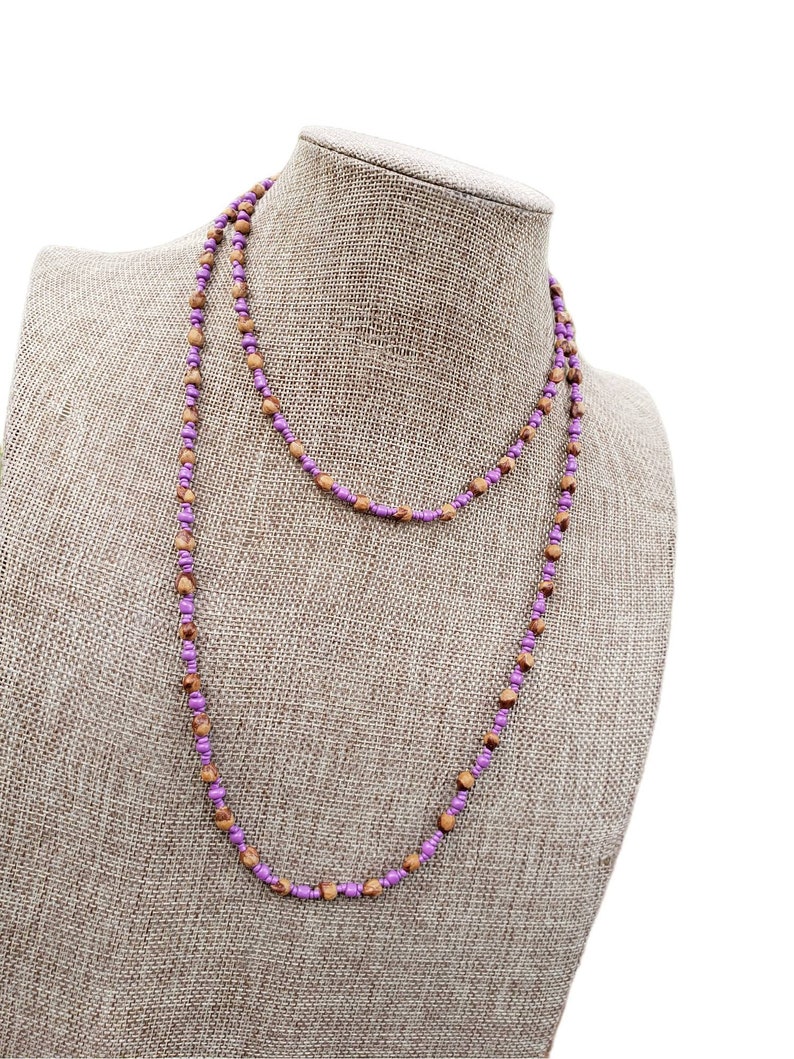 46" Purple Color Long Single Strand Juniper Berry Seed Necklace - Etsy