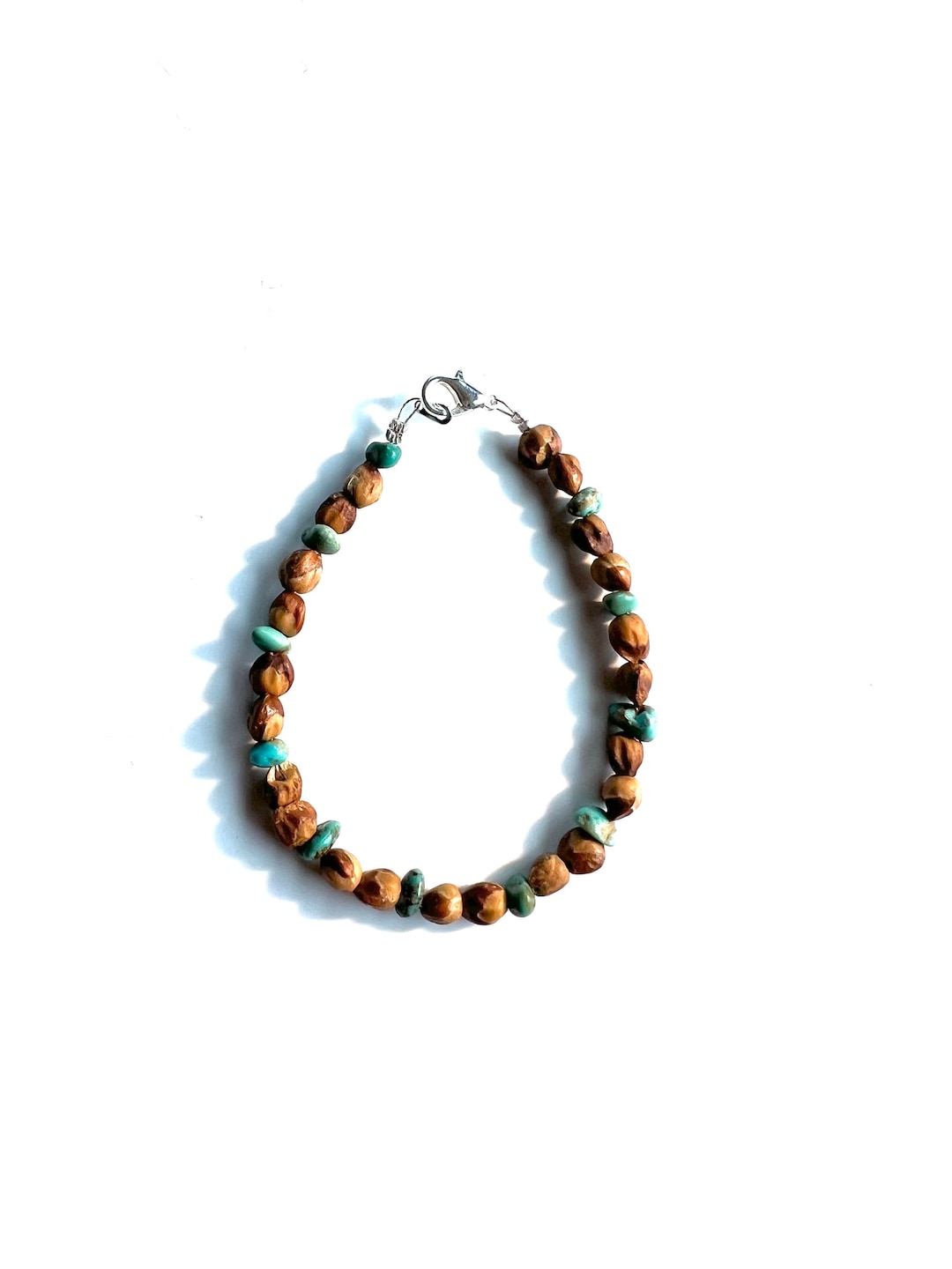 Navajo Juniper Berry Seed Bracelet/anklet With Turquoise - Etsy