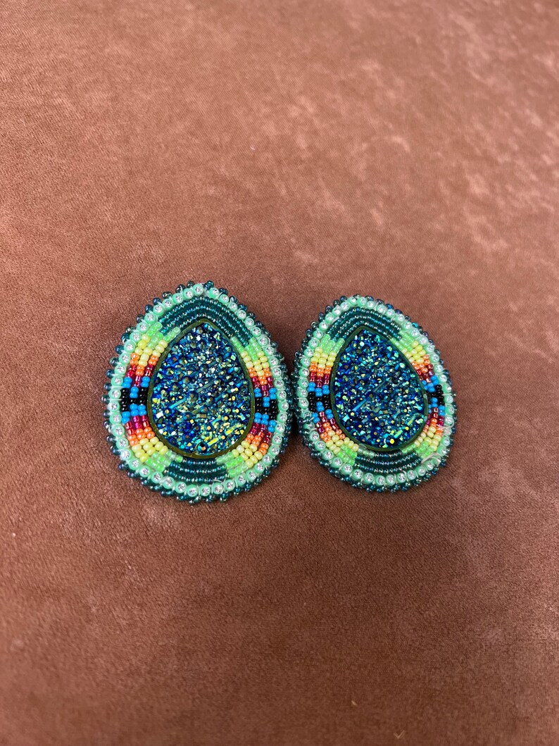 Beaded Sparkle Earrings - Etsy