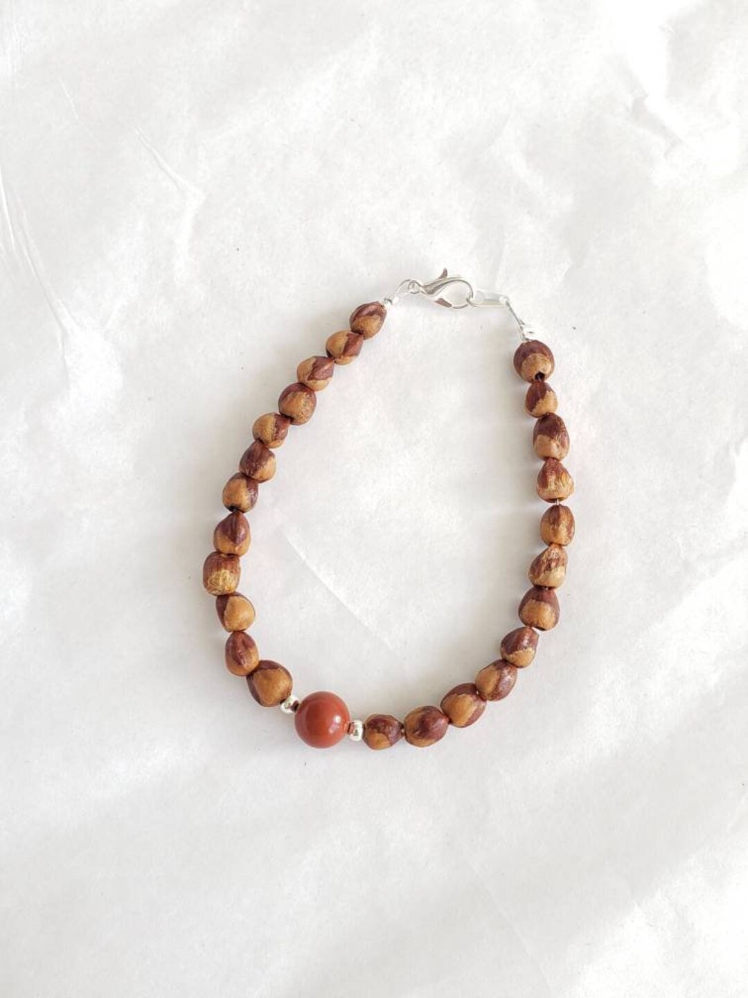 Navajo Juniper Berry Seed Bracelet/anklet With Red Jasper - Etsy