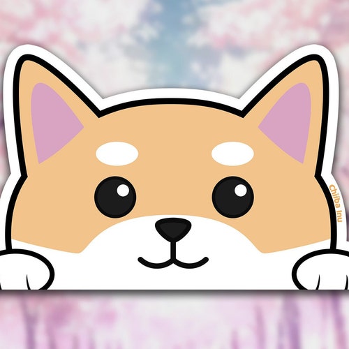 Shiba Inu / Corgi Peeker Sticker Decal Anime Cute Kawaii Car - Etsy