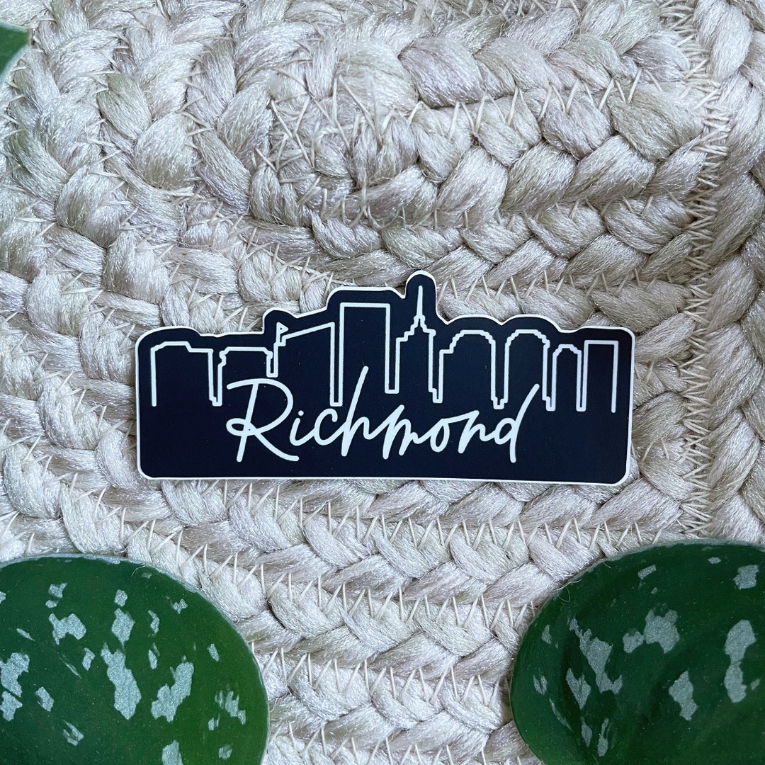 Richmond Virginia Skyline Die Cut Vinyl Sticker | 3" Waterproof Sticker ...